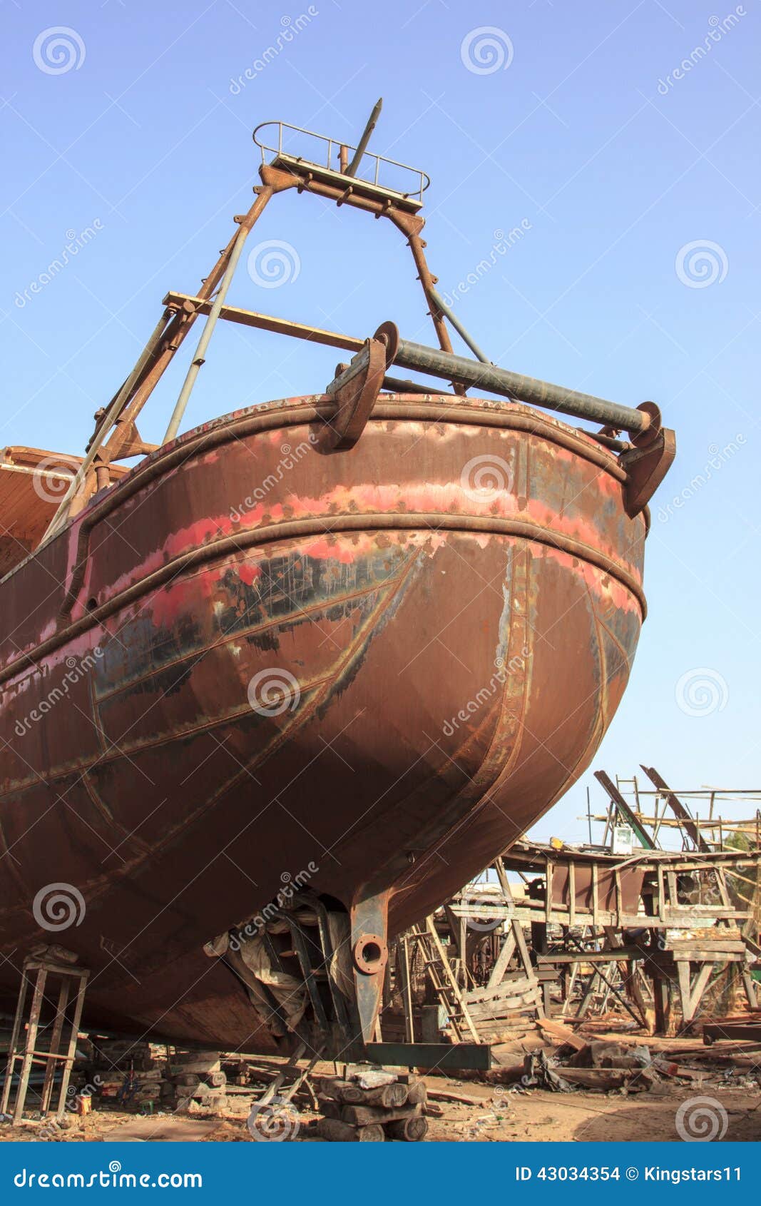 Small Vessels in a Shipyard Stock Photo - Image of construction ...