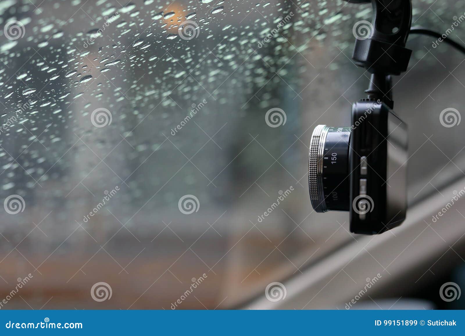 Small Video Camera Record Inside Motor Vehicle on Windshield Stock ...