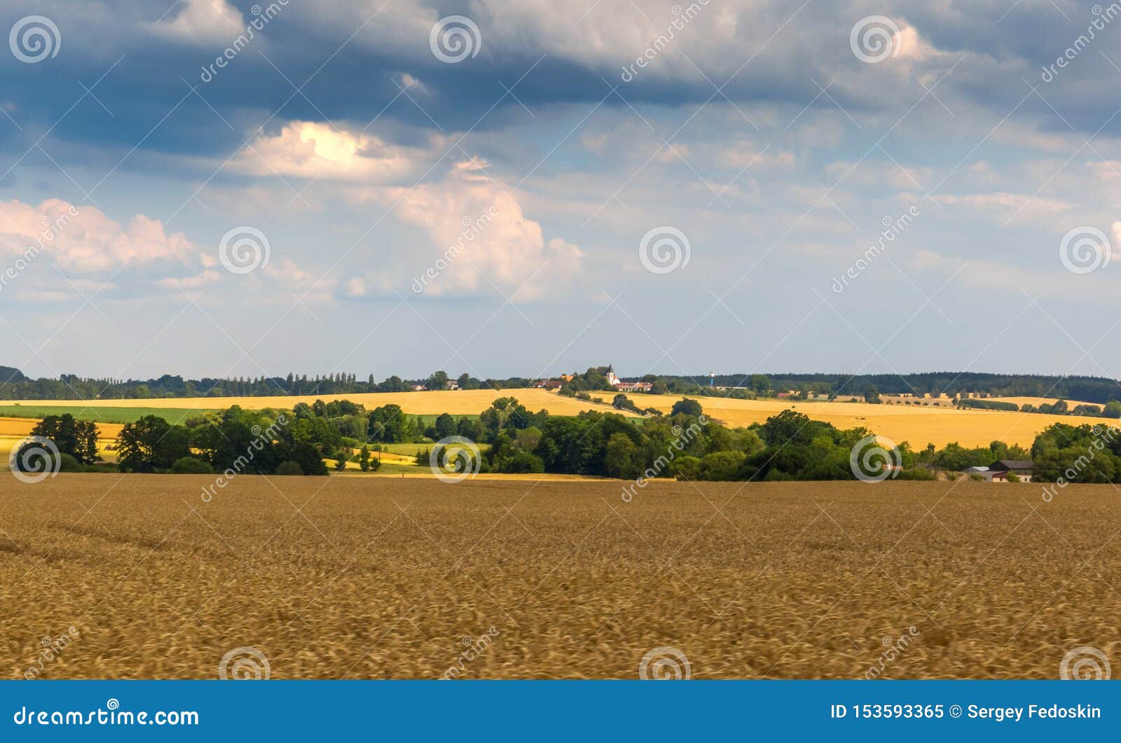 Rural Landscape in Czech Republic Stock Image - Image of grass, nature ...
