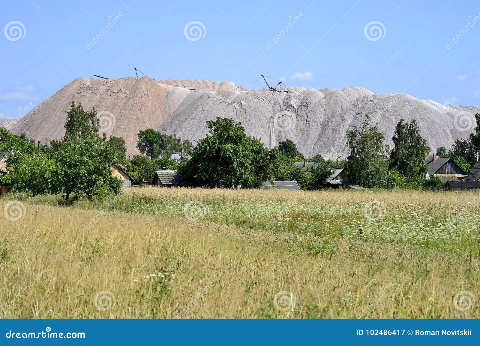 A Small Village at the Foot of a Salt Mine Stock Image - Image of ...