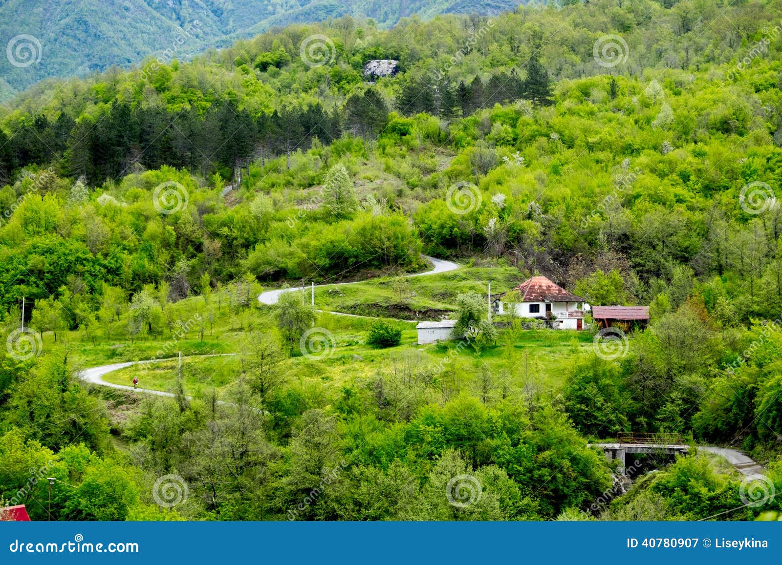 Small Village in Mountains. Montenegro. Stock Image - Image of ...