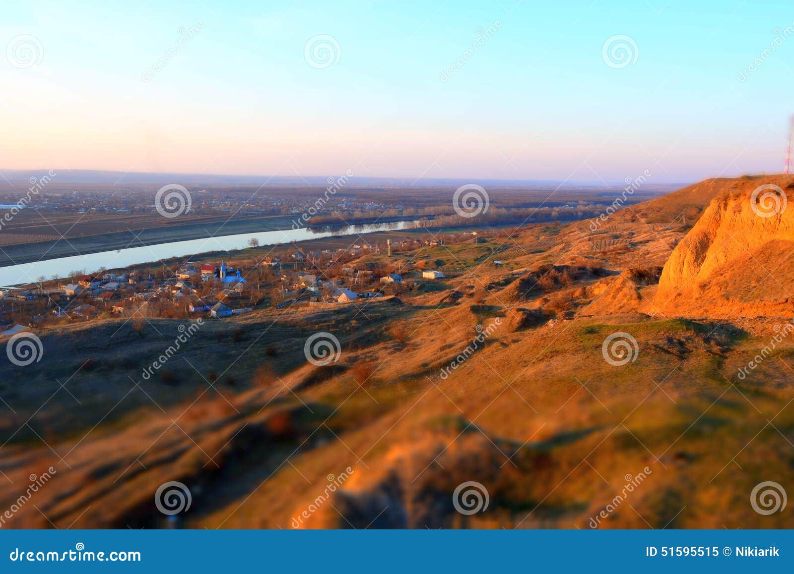 Small village near river stock image. Image of mountaines - 51595515