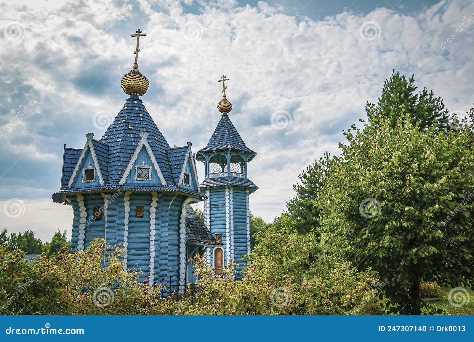Small Village Orthodox Church Stock Photo - Image of folk, orthodox ...