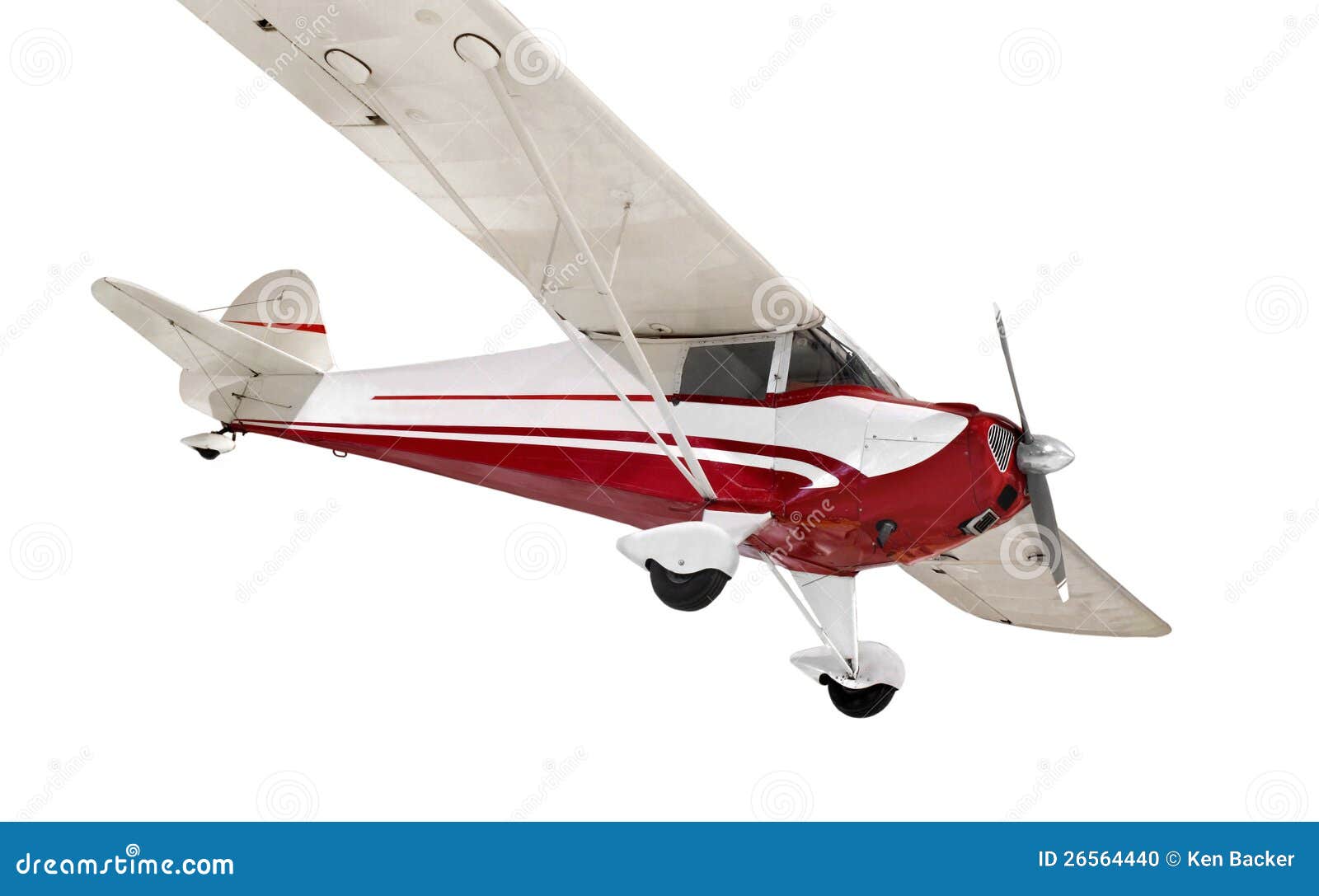 Small Vintage Tail-wheel Airplane Isolated Stock Photo - Image of ...