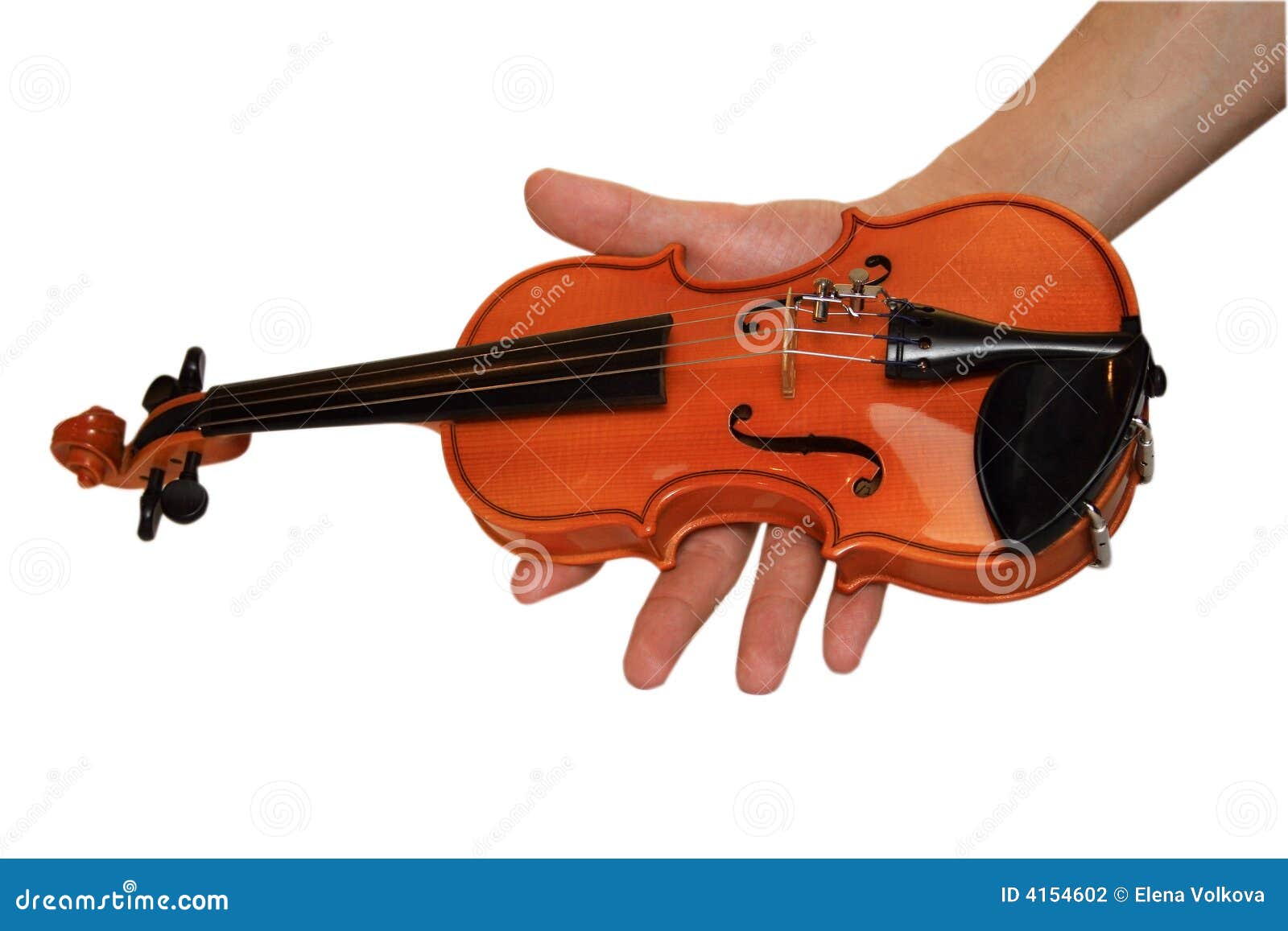 Small Violin In A Hand Stock Photography - Image: 4154602