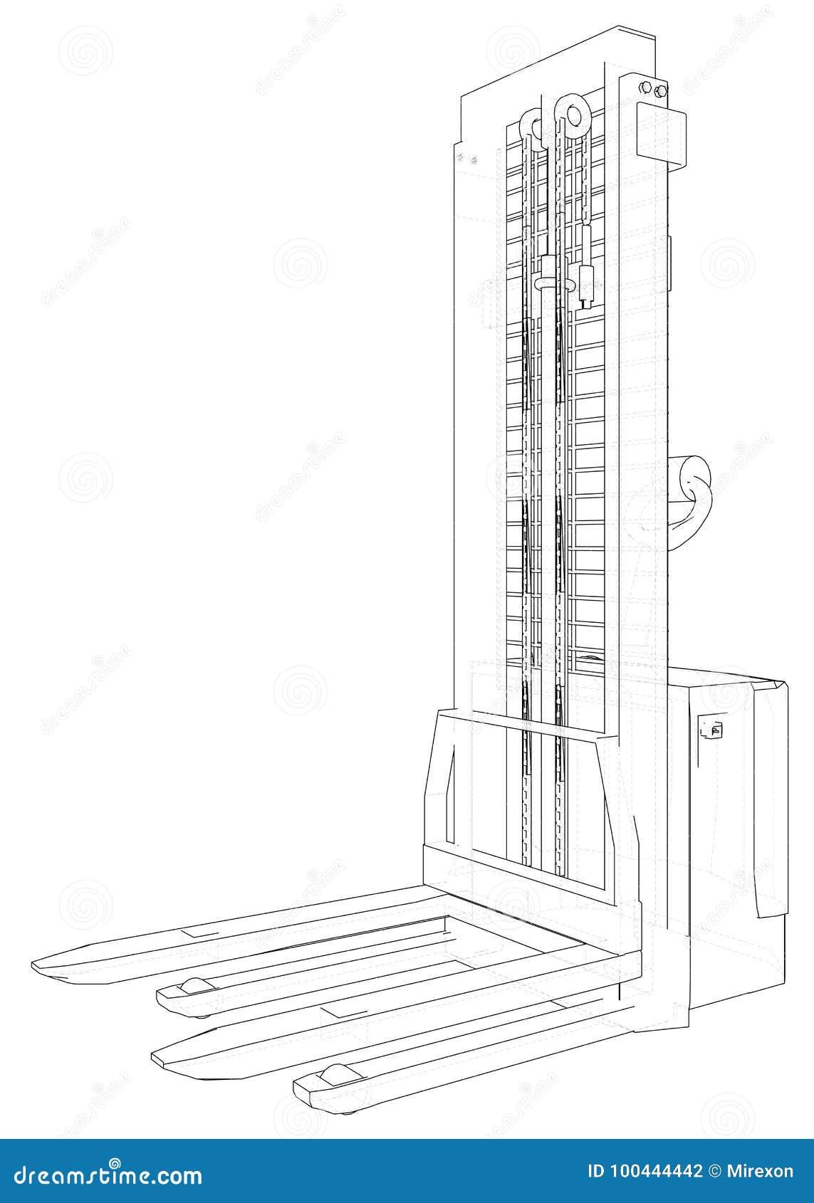 Forklift Drawing Stock Illustrations – 872 Forklift Drawing Stock ...