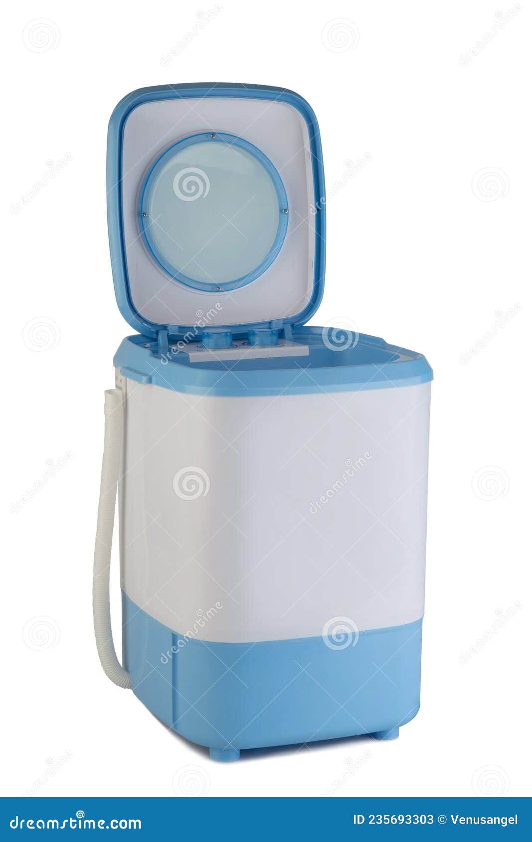 Small Washing Machine Isolated on White Stock Image - Image of small ...