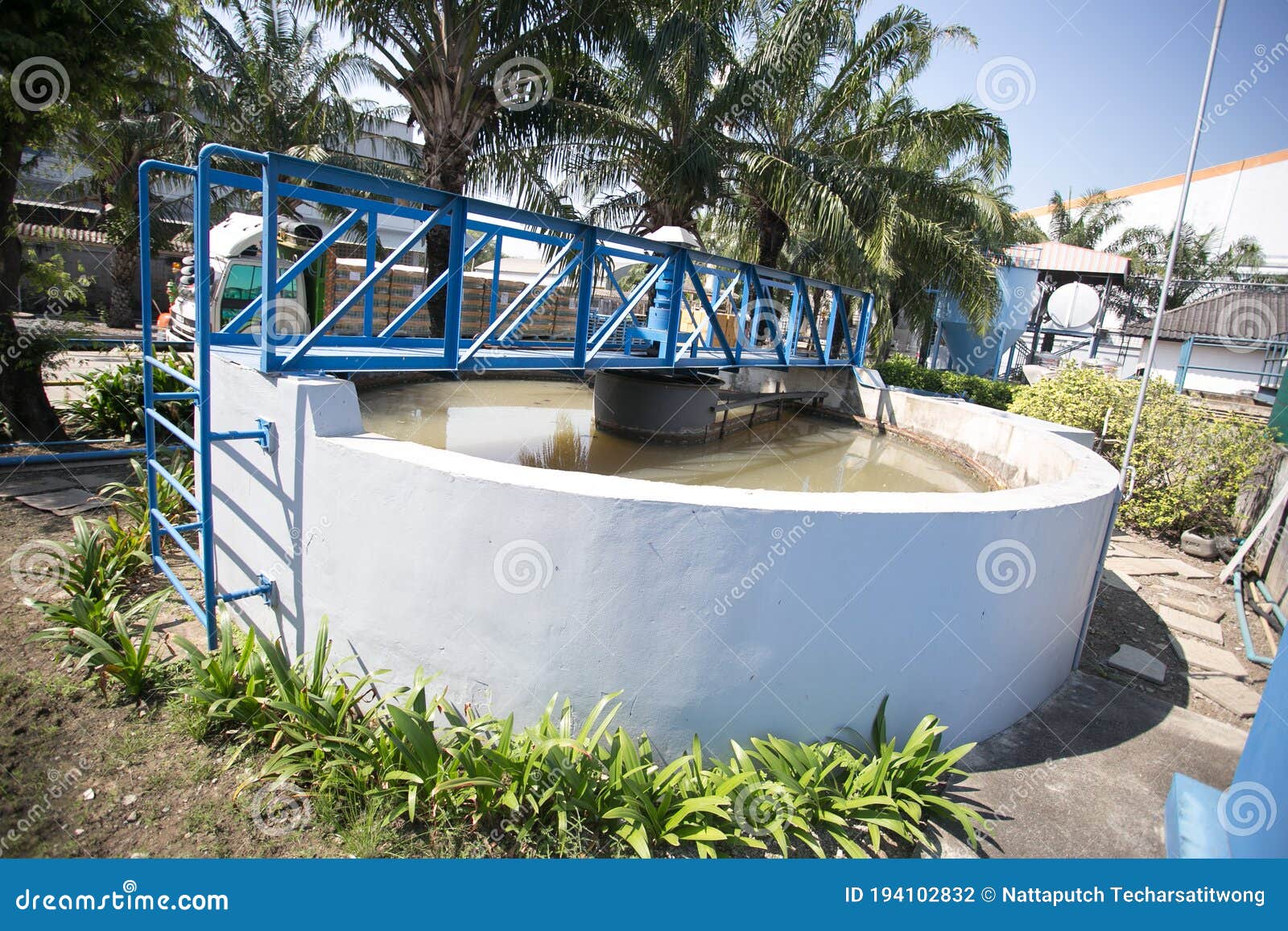 Small Waste Water Treatment System in Factory Stock Photo - Image of ...