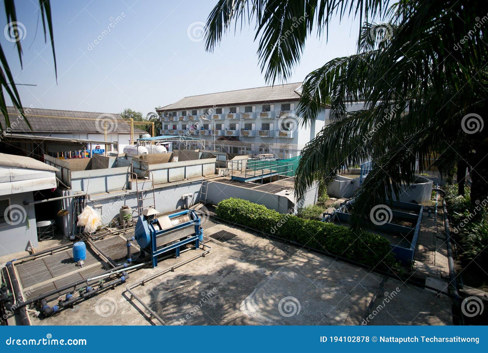 Small Waste Water Treatment System in Factory Stock Photo - Image of ...