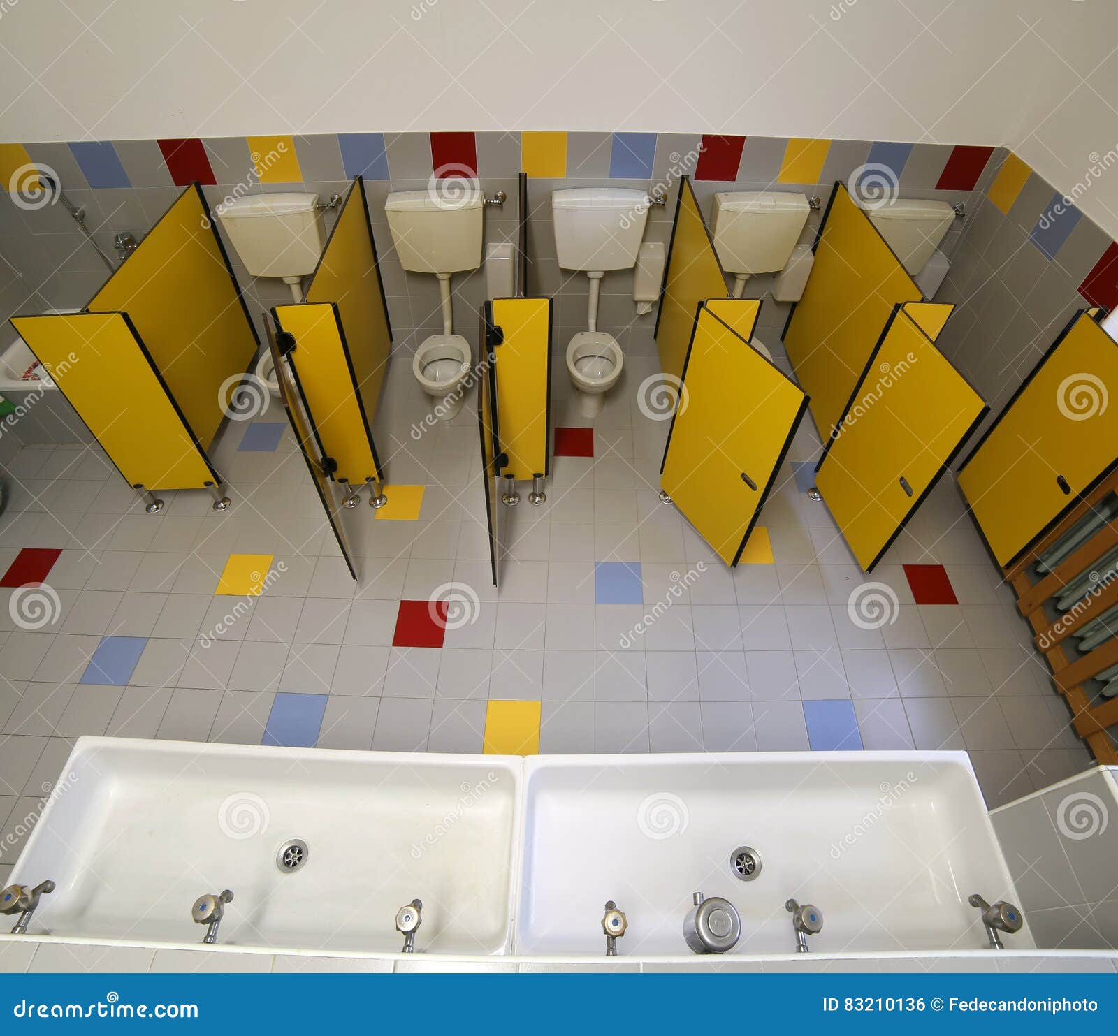 Small Water Bath of School Kids with Sinks Stock Photo - Image of care ...