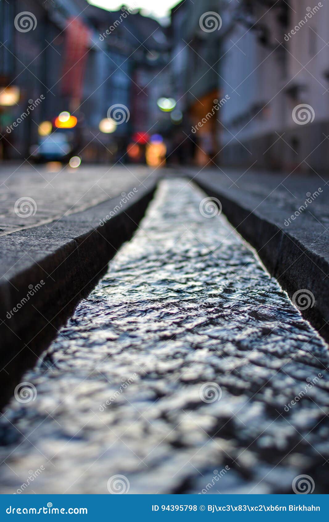Small Water Canals in the Streets in Freiburg, Germany Stock Photo ...