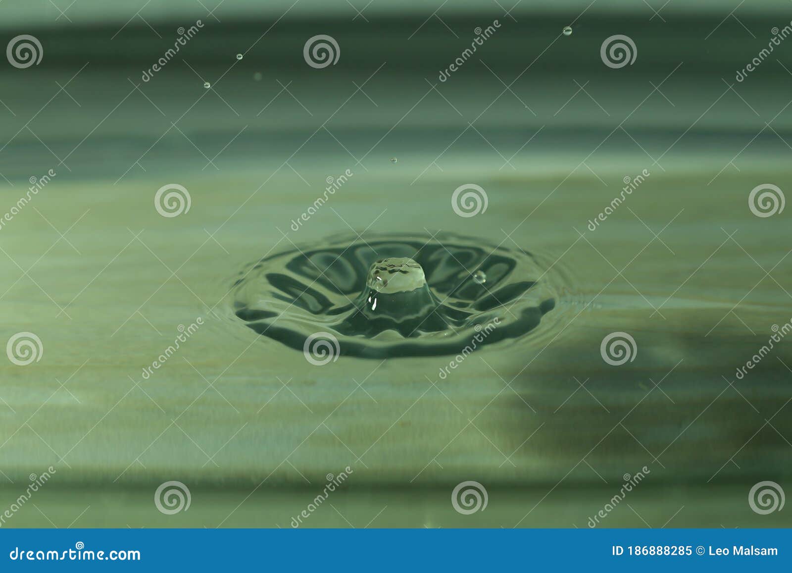 A Small Water Drop Fall on Water Surface Stock Image - Image of clean ...