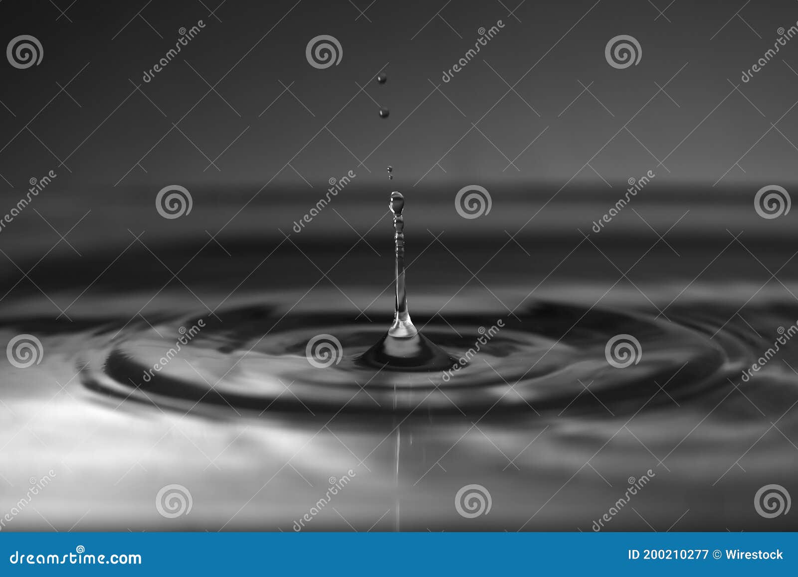 Small Water Drop Falling on Water Surface Stock Image - Image of ...