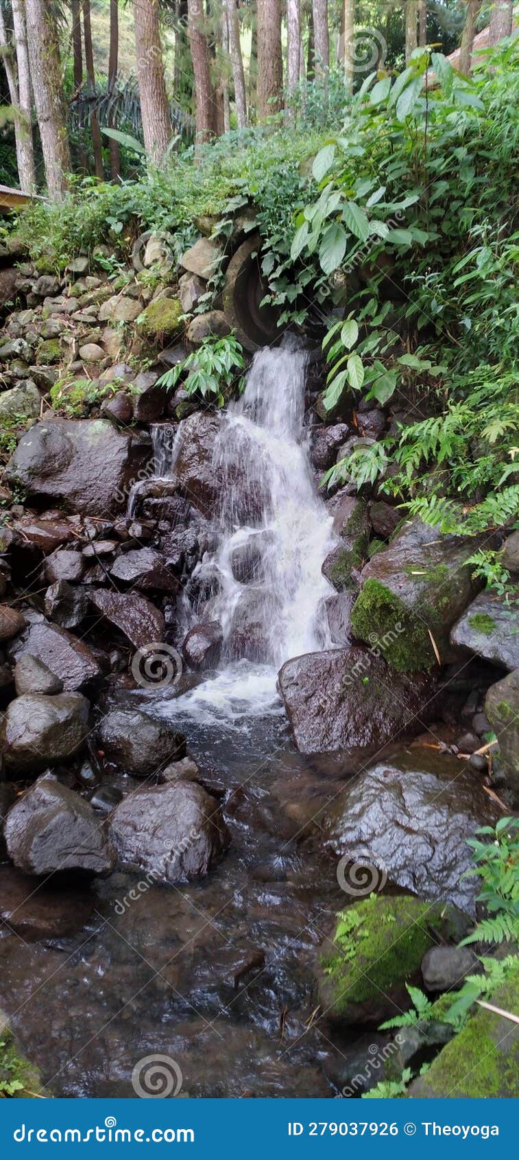 The Small Water Fall in Curug Semirang Stock Photo - Image of autumn ...