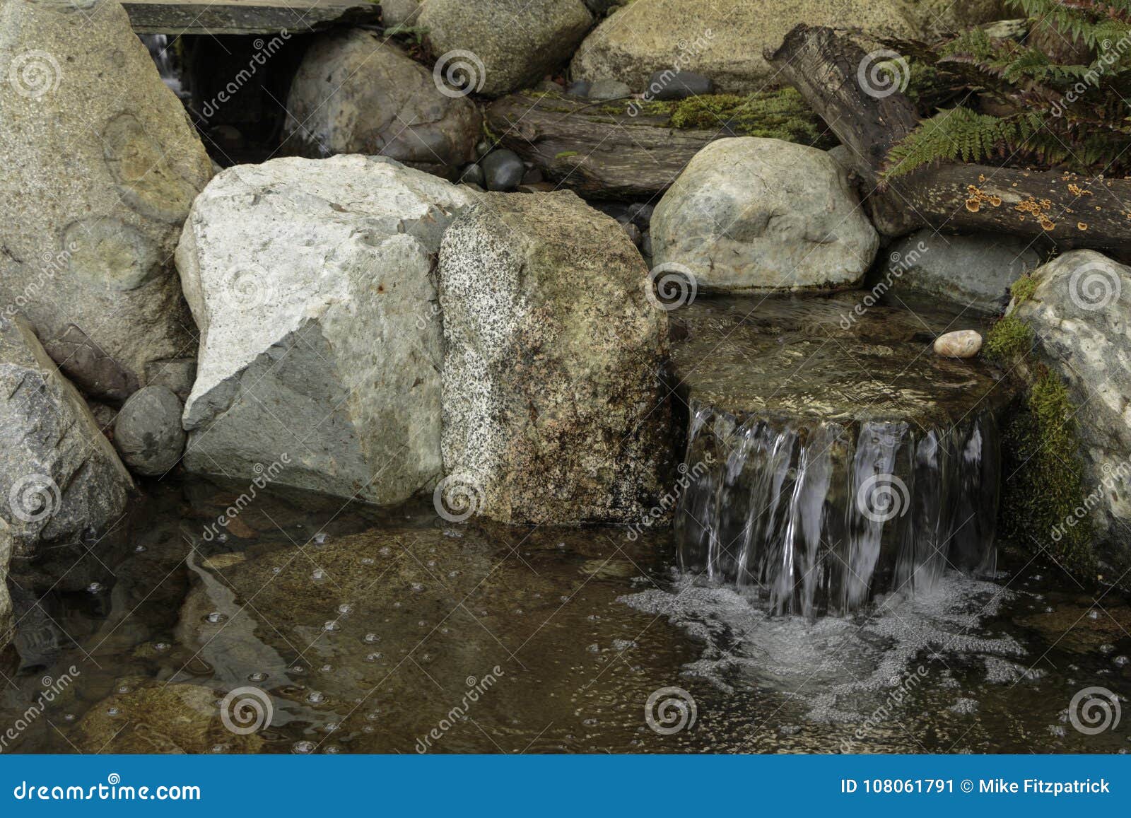 Small Water Feature Waterfall Stock Image - Image of landscape ...