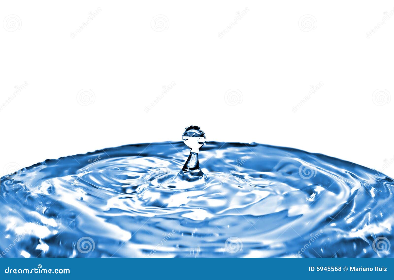 Small Water Splash with Sphere on the Tip. Stock Photo - Image of bath ...