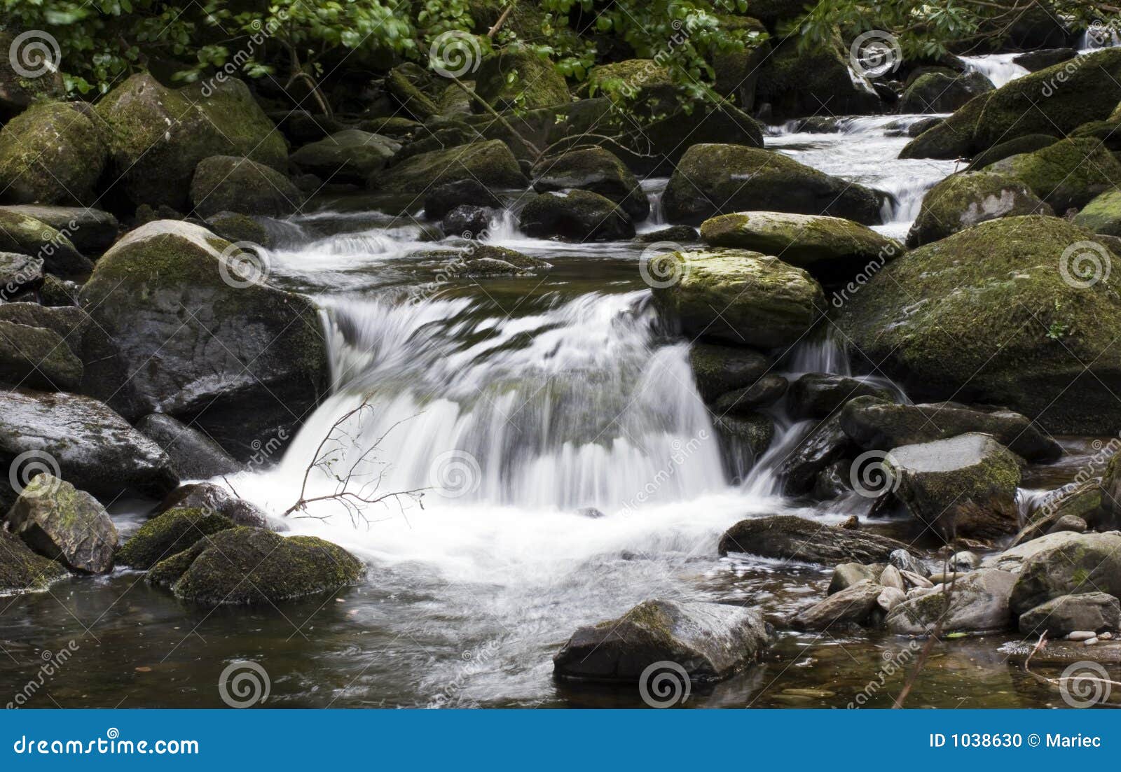 Small waterfall stock photo. Image of stream, twigs, flow - 1038630