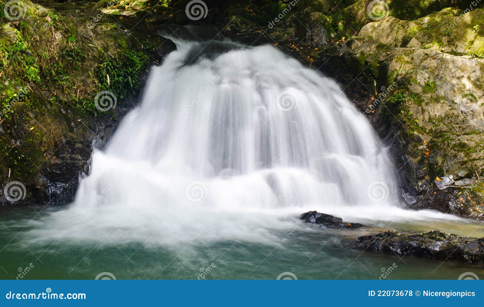 A small waterfall. stock photo. Image of landscape, freshness - 22073678