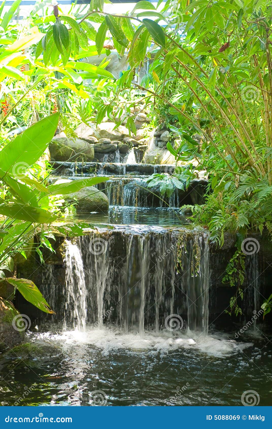 Small waterfall stock image. Image of relaxation, nature - 5088069