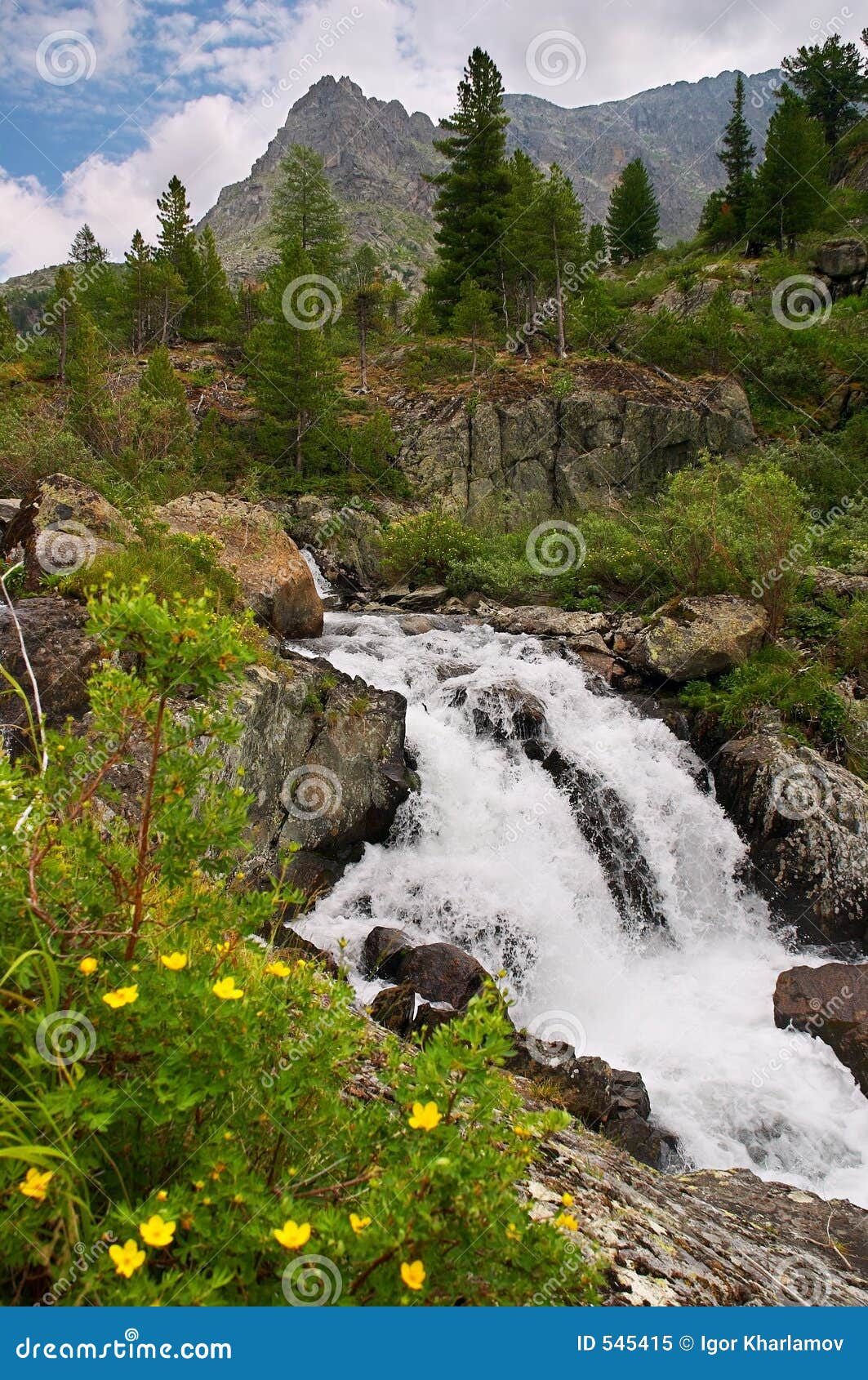 Small waterfall stock image. Image of cascade, environment - 545415