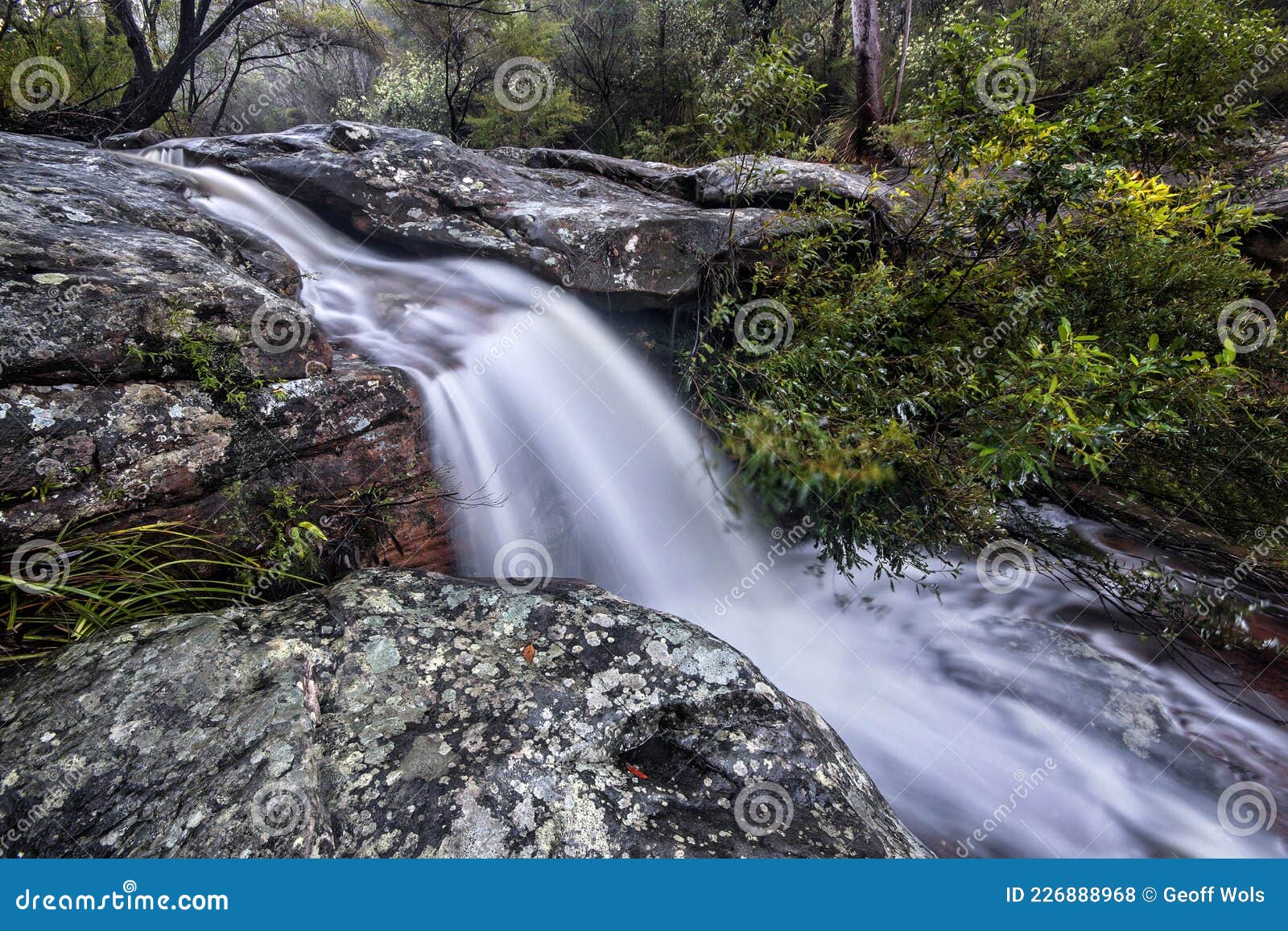 A Small Waterfall in the Bushland at Patonga Stock Photo - Image of ...