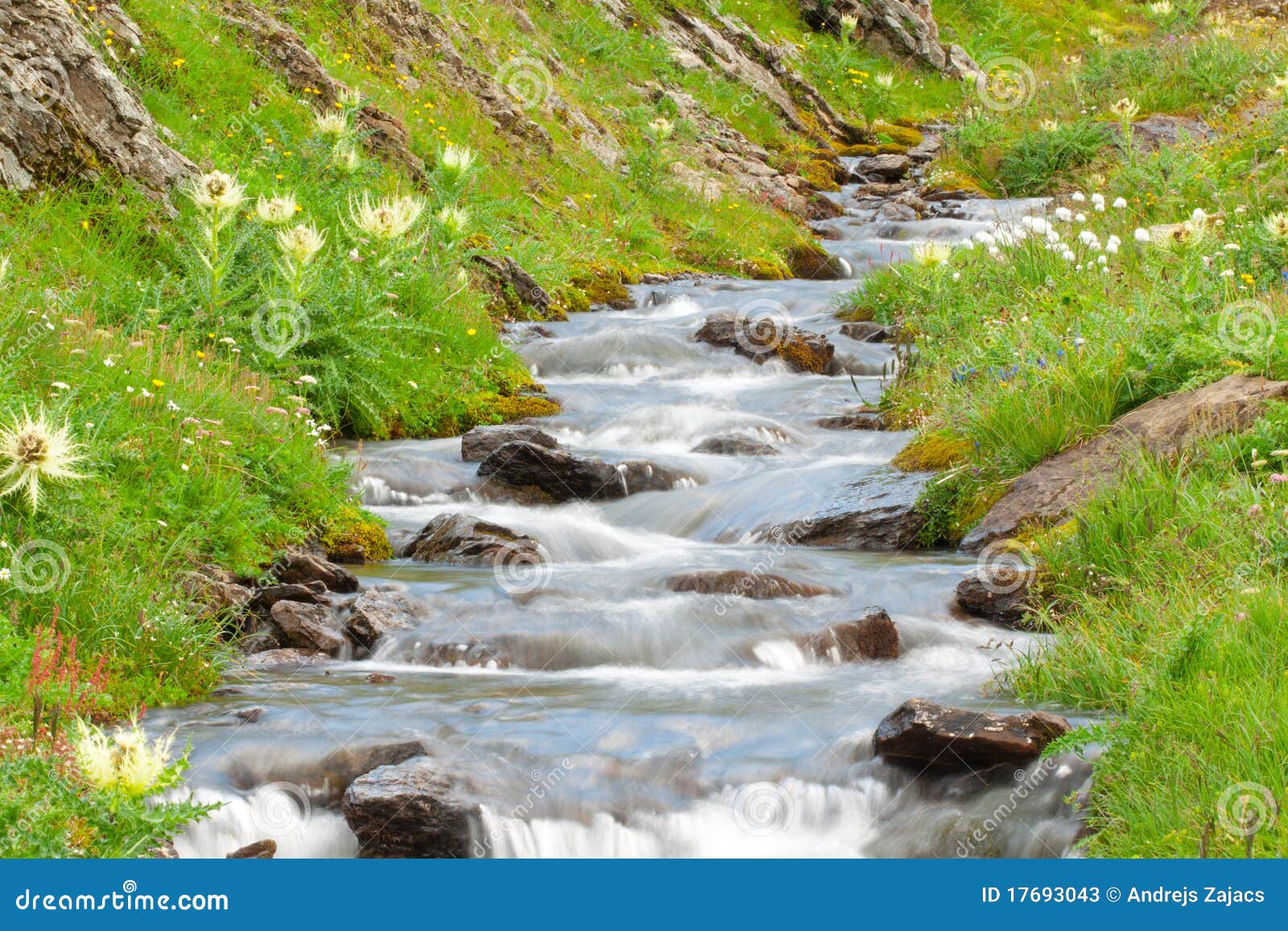 Waterfall Cascade In Tropical Rainforest With Couple In Love Bathing ...