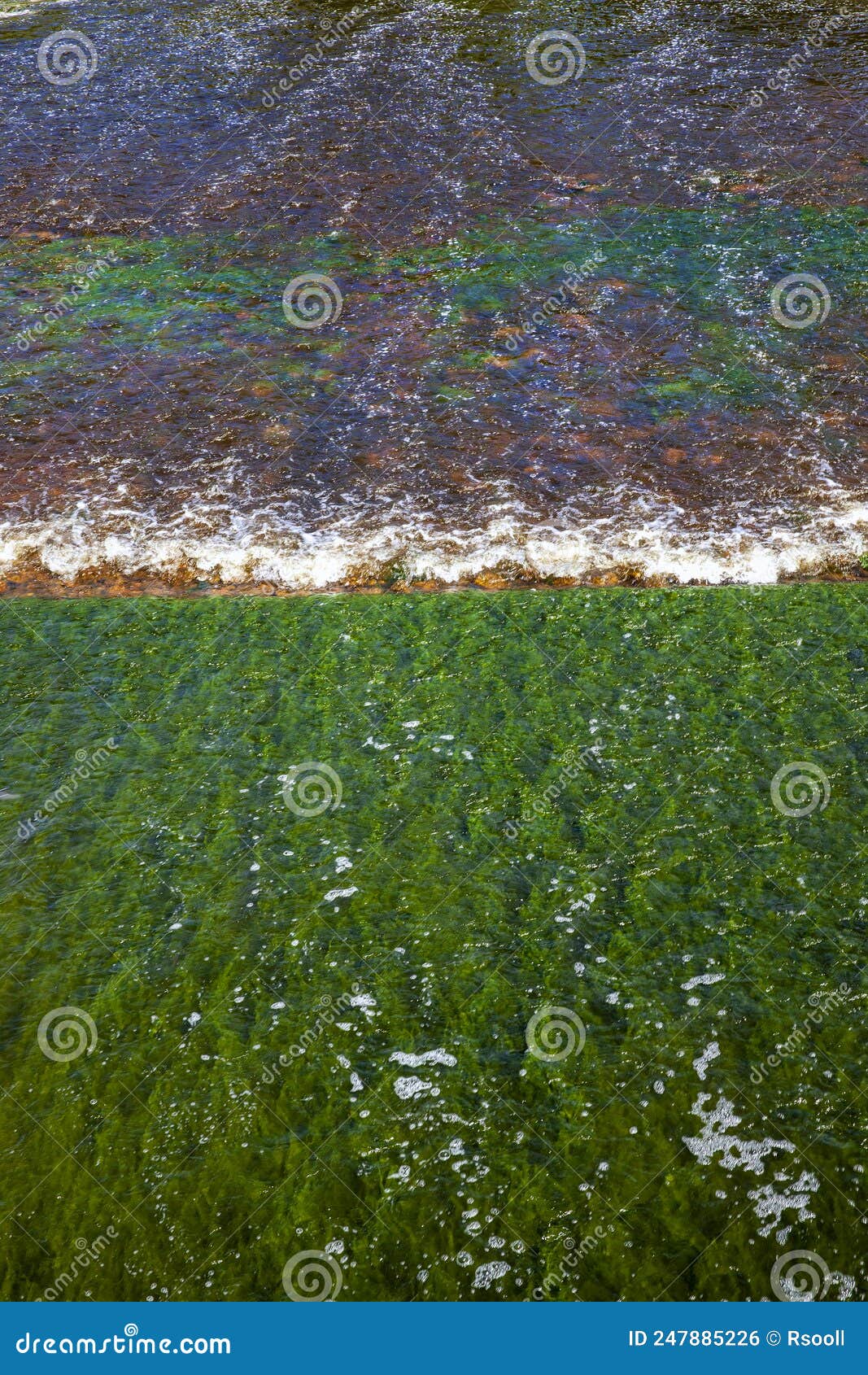 Small Waterfall Changing the Speed and Flow of the Water Flow Stock ...