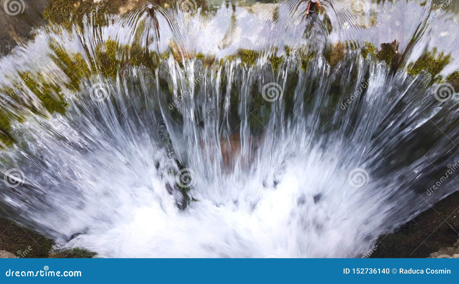 Small Waterfall in Circular Shape Stock Photo - Image of natural ...