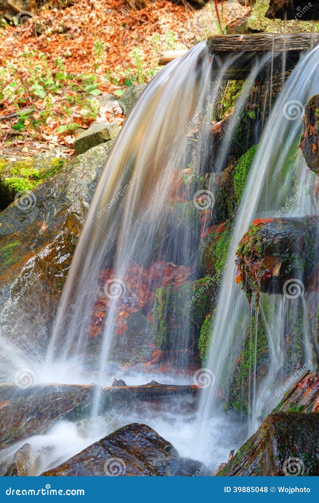 Small Waterfall with Clean Water Stock Photo - Image of colorful ...