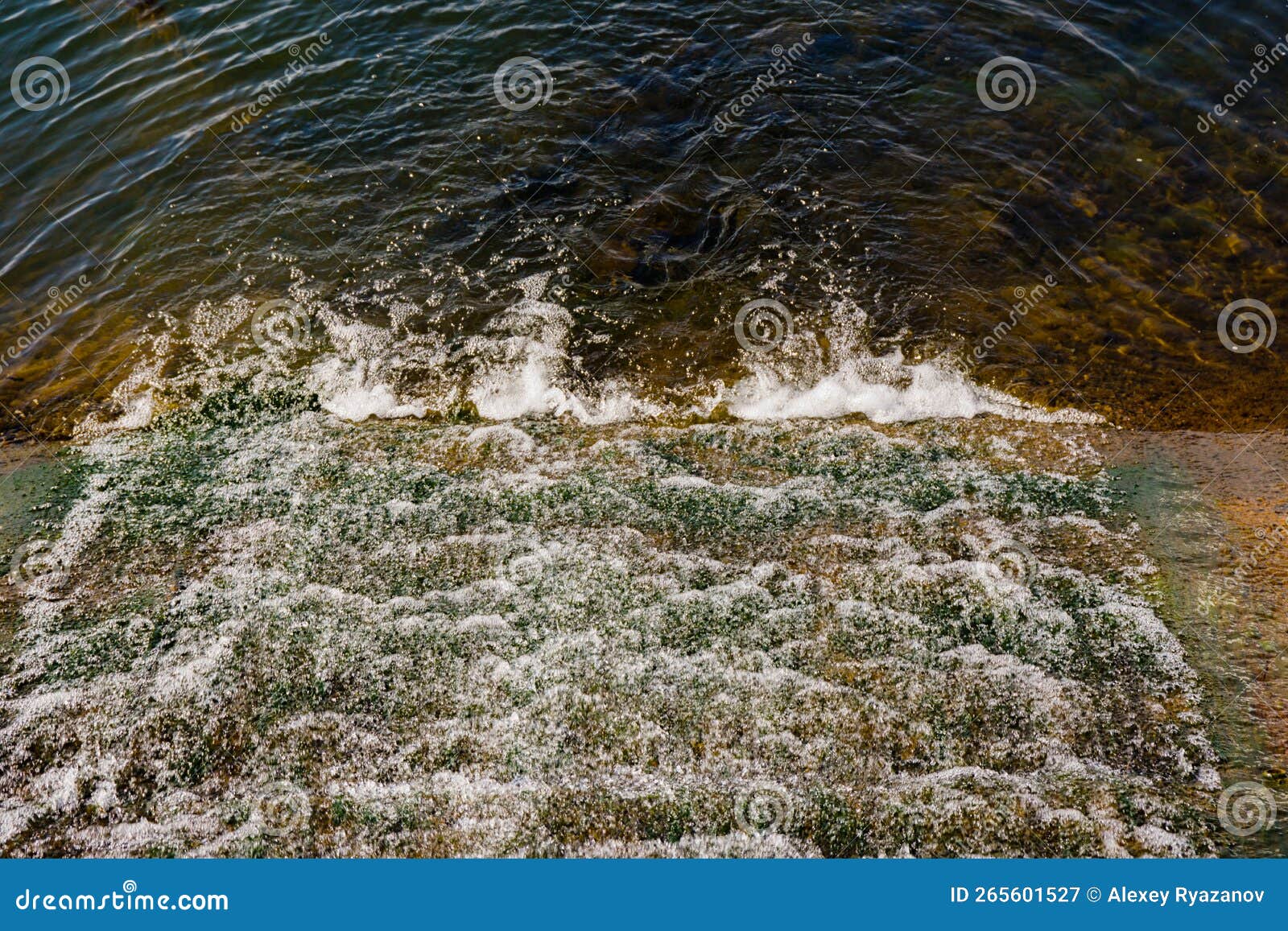 Small Waterfall on a Concrete Dam Stock Image - Image of concrete ...