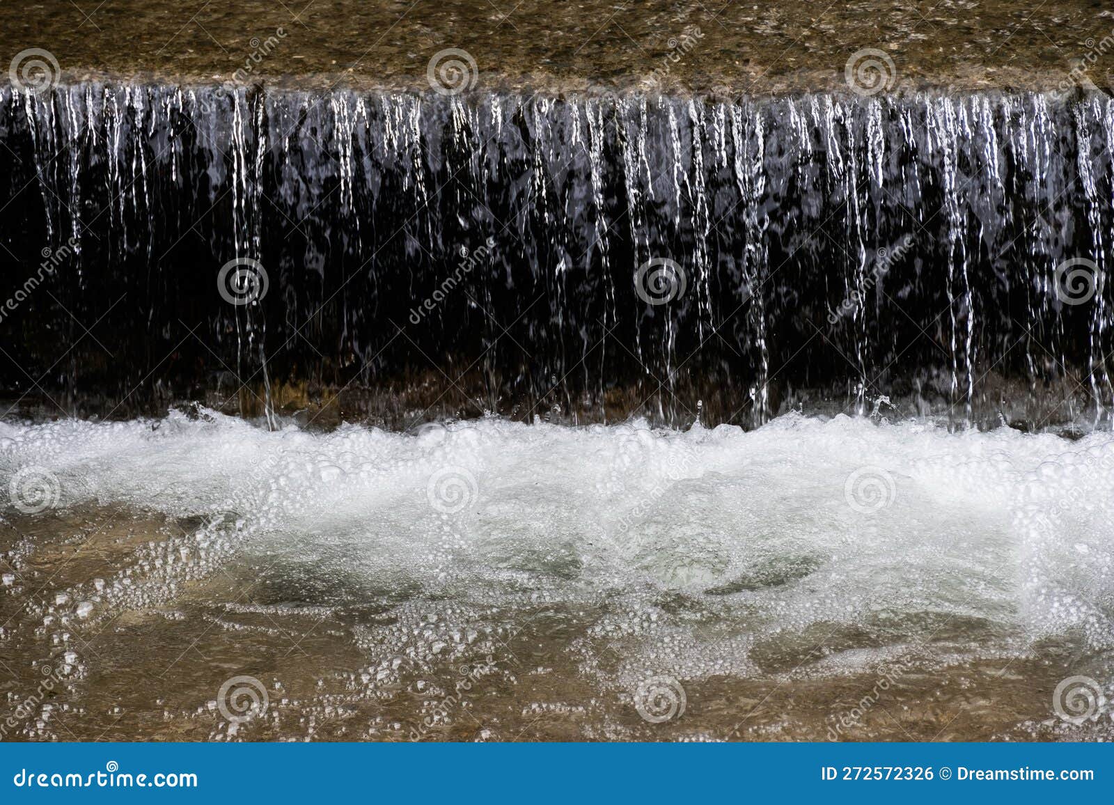 Small Waterfall with Flowing Water Stock Photo - Image of macro, creek ...