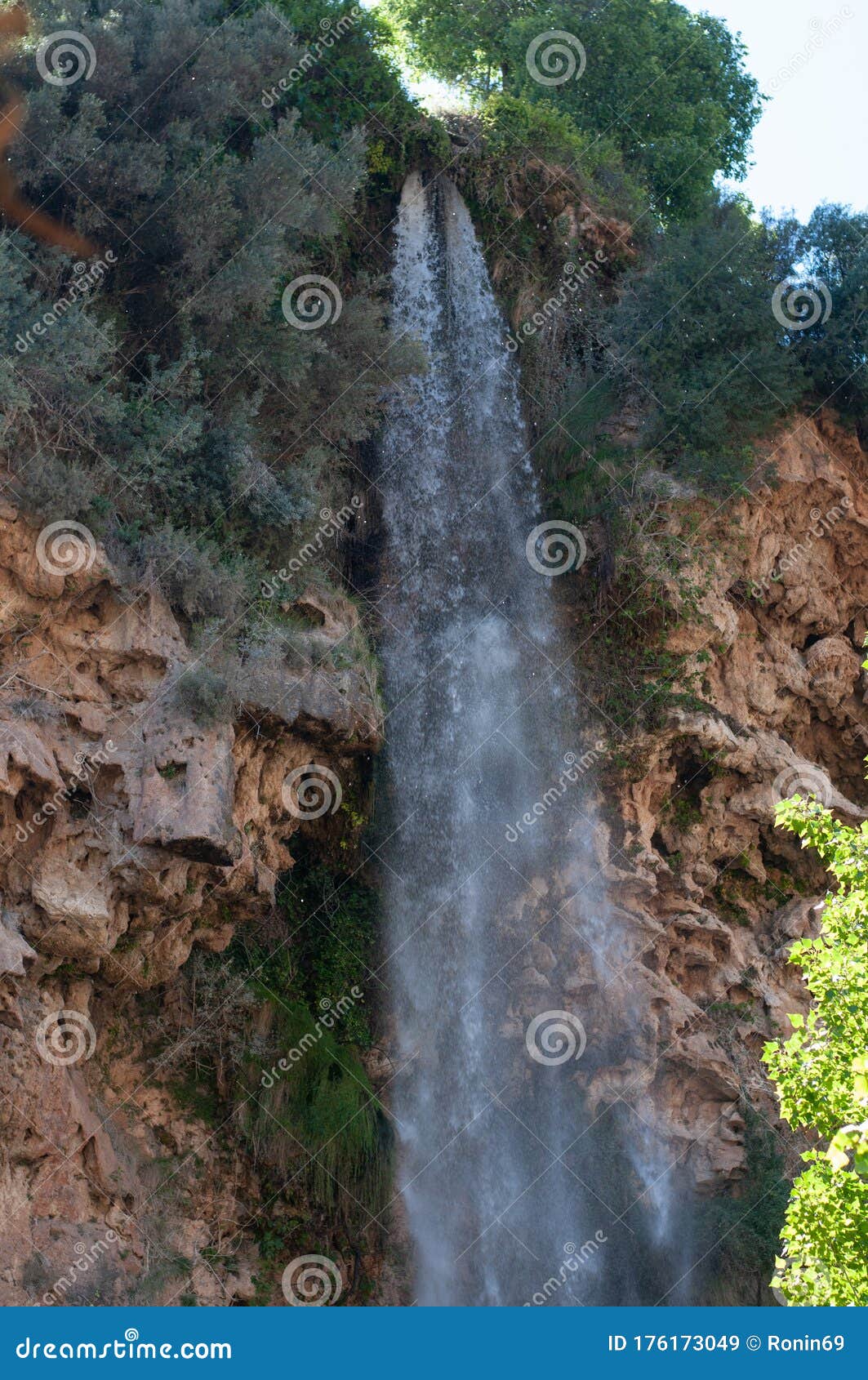 A Small Waterfall in the Forest Stock Image - Image of beauty, forest ...