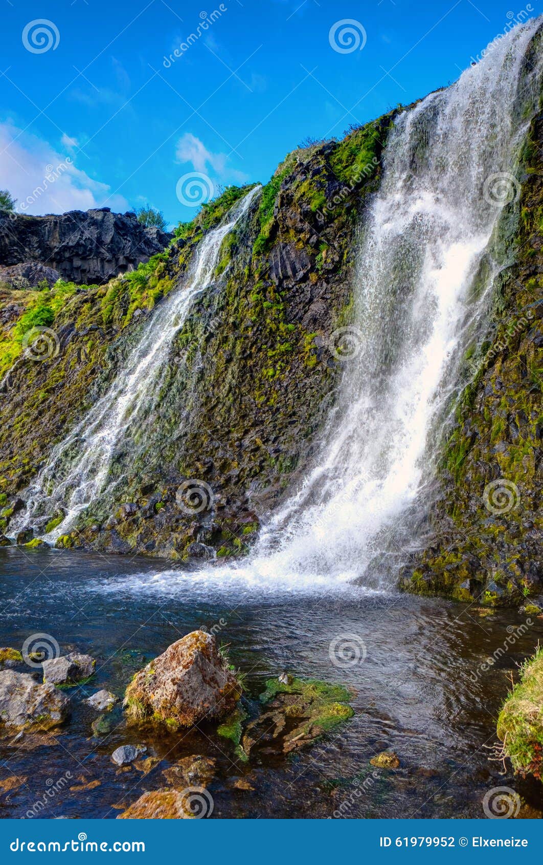 Small Waterfall in the Gjain Valley Stock Photo - Image of gjain ...