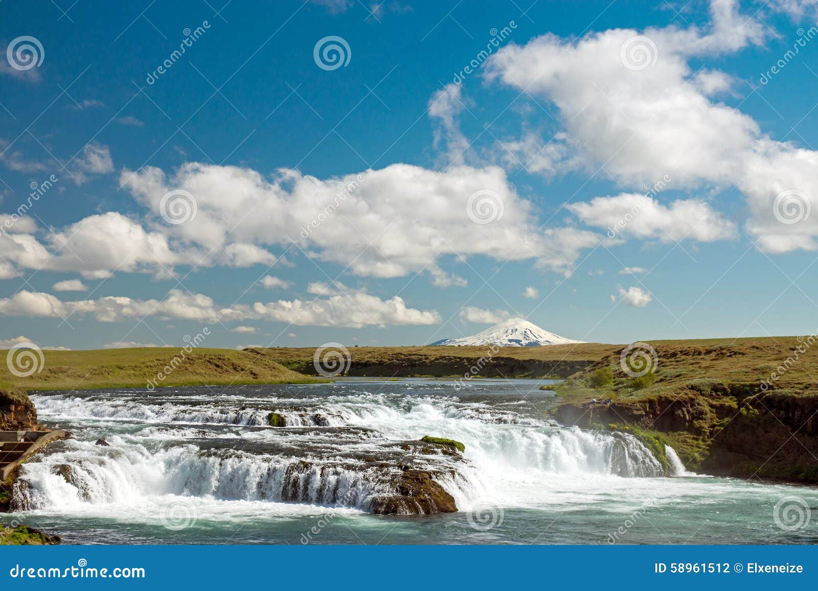 Small waterfall in Iceland stock photo. Image of stream - 58961512