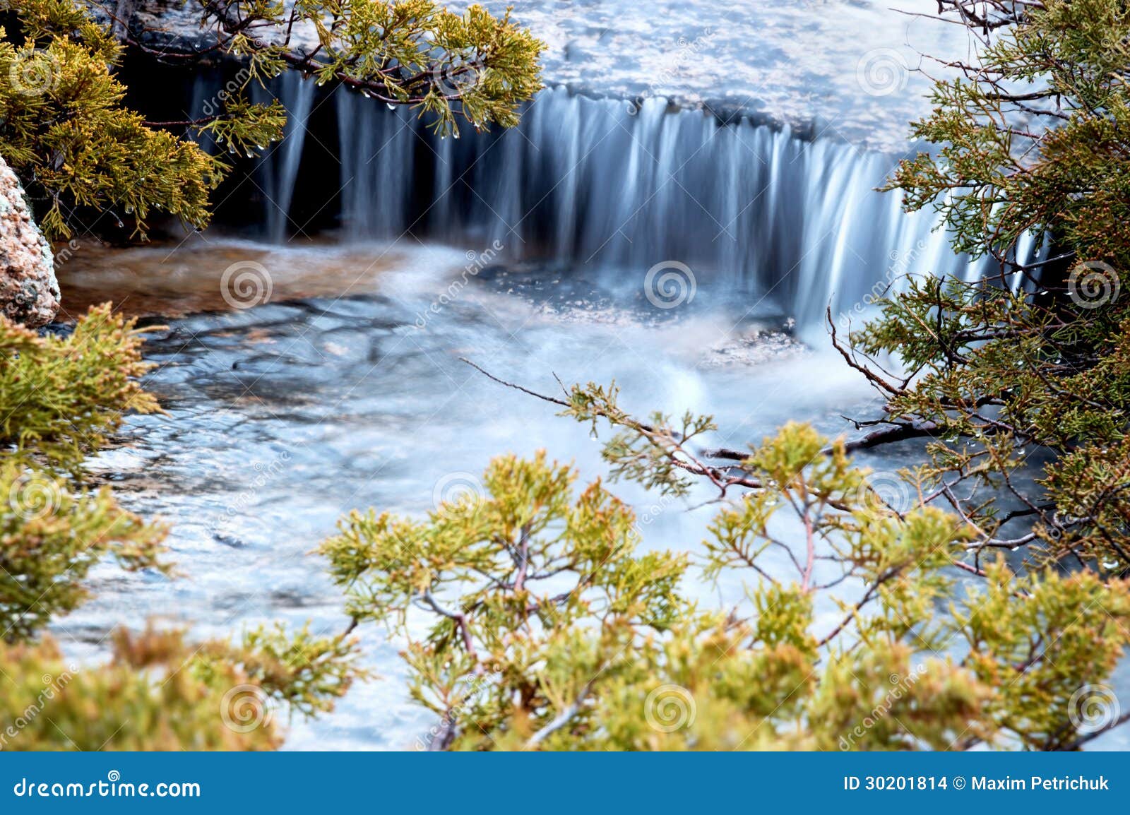 Small waterfall stock photo. Image of river, plant, nature - 30201814