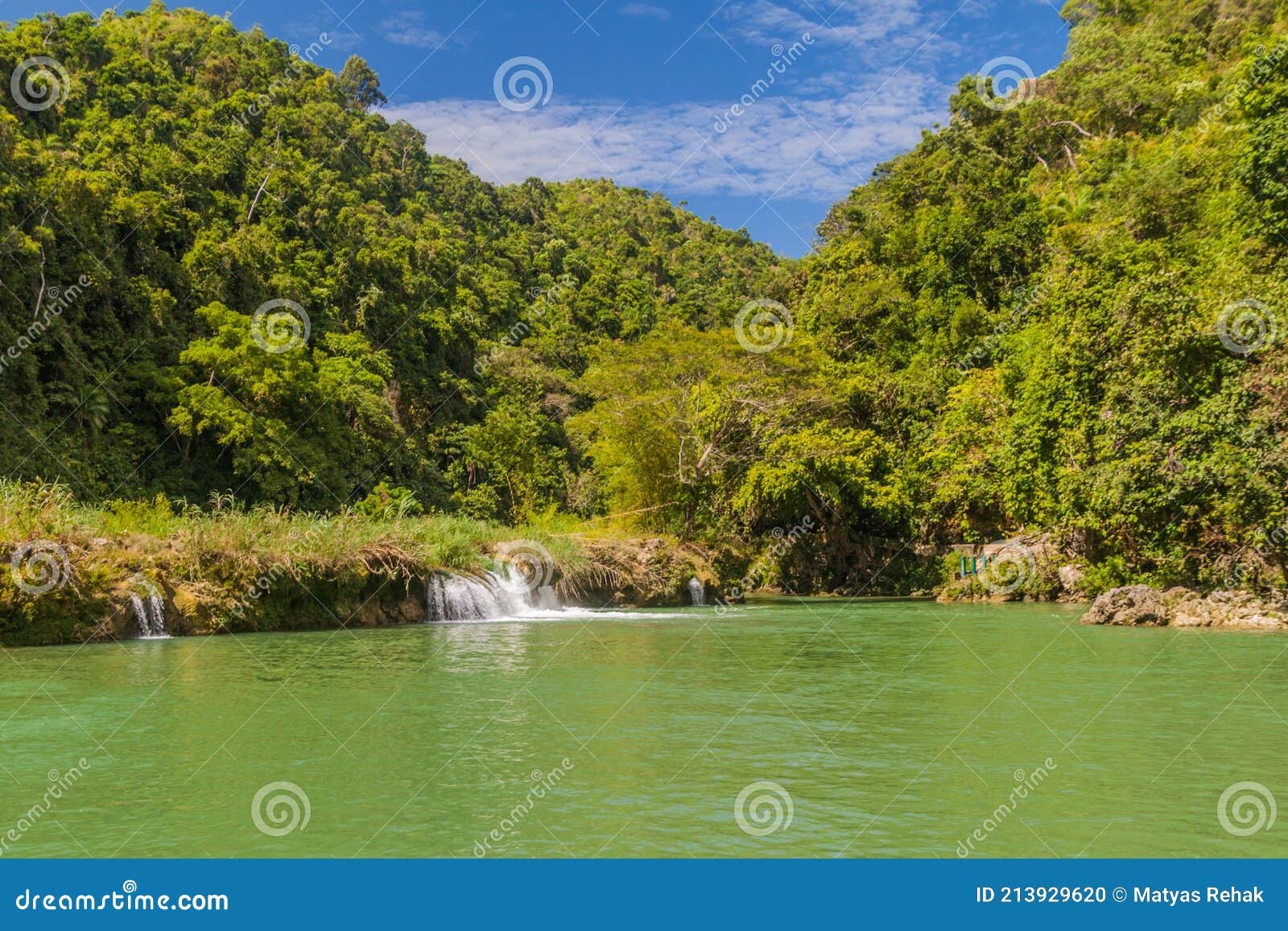 Small Waterfall at Loboc River on Bohol Island, Philippin Stock Photo ...