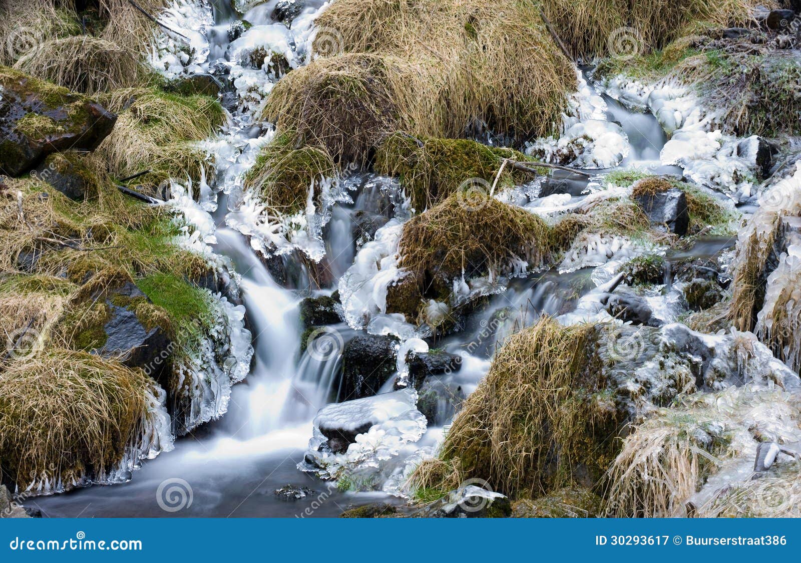 Small frozen waterfall stock image. Image of flowing - 30293617