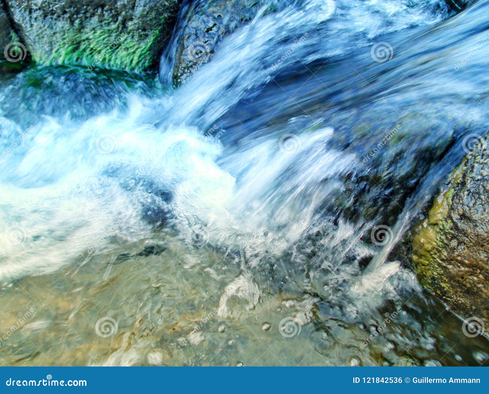 Small Waterfall in Mountain River Stock Photo - Image of river, rocks ...