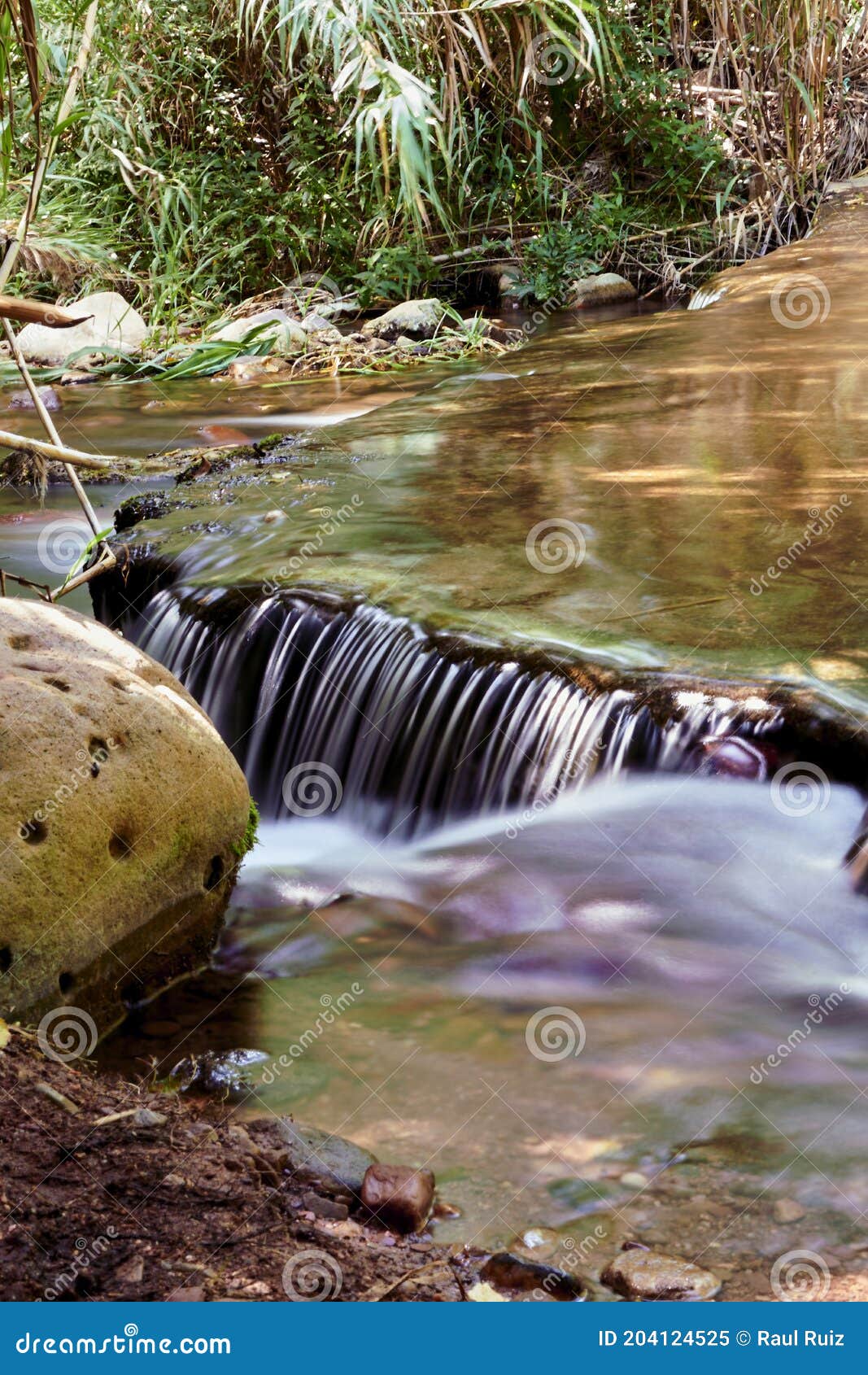 Small Waterfall in a Mountain River Stock Image - Image of ...