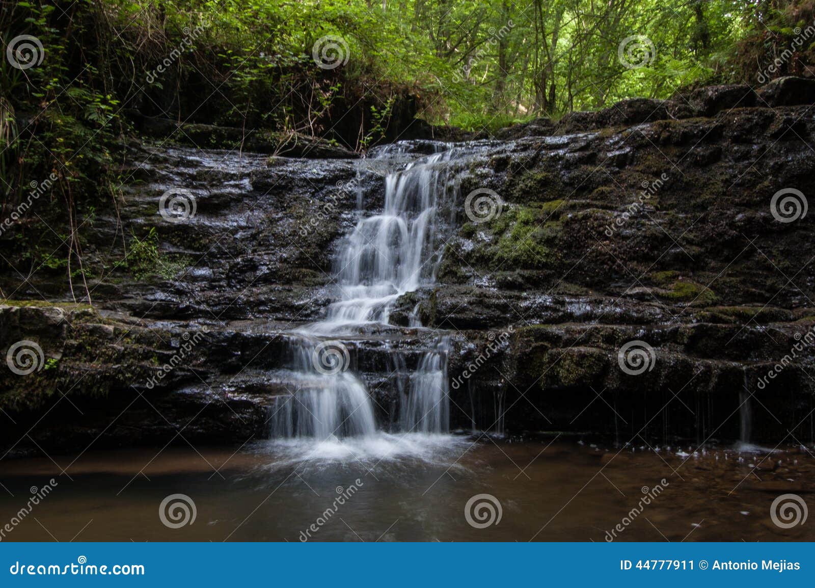 Small waterfall stock image. Image of waterfall, natural - 44777911