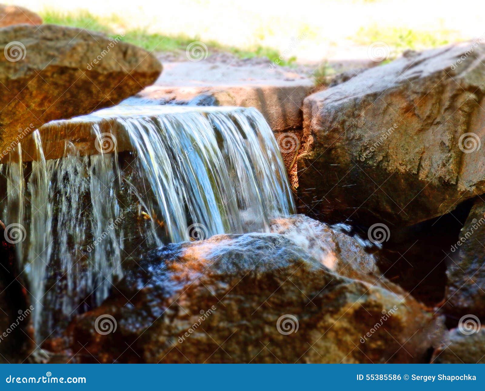 A small waterfall stock photo. Image of landscape, bright - 55385586