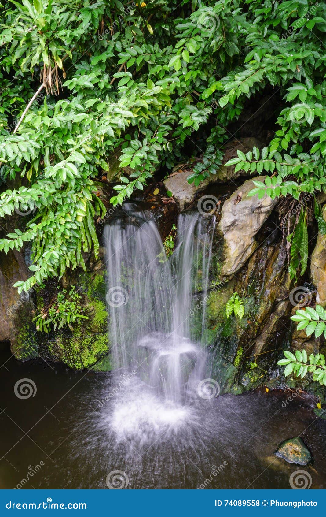 Small Waterfall at the Park in Melacca, Malaysia Stock Photo - Image of ...