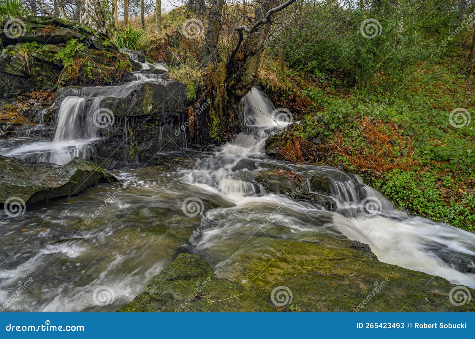 Small Waterfall among the Rocks. Stock Image - Image of rocks, freely ...