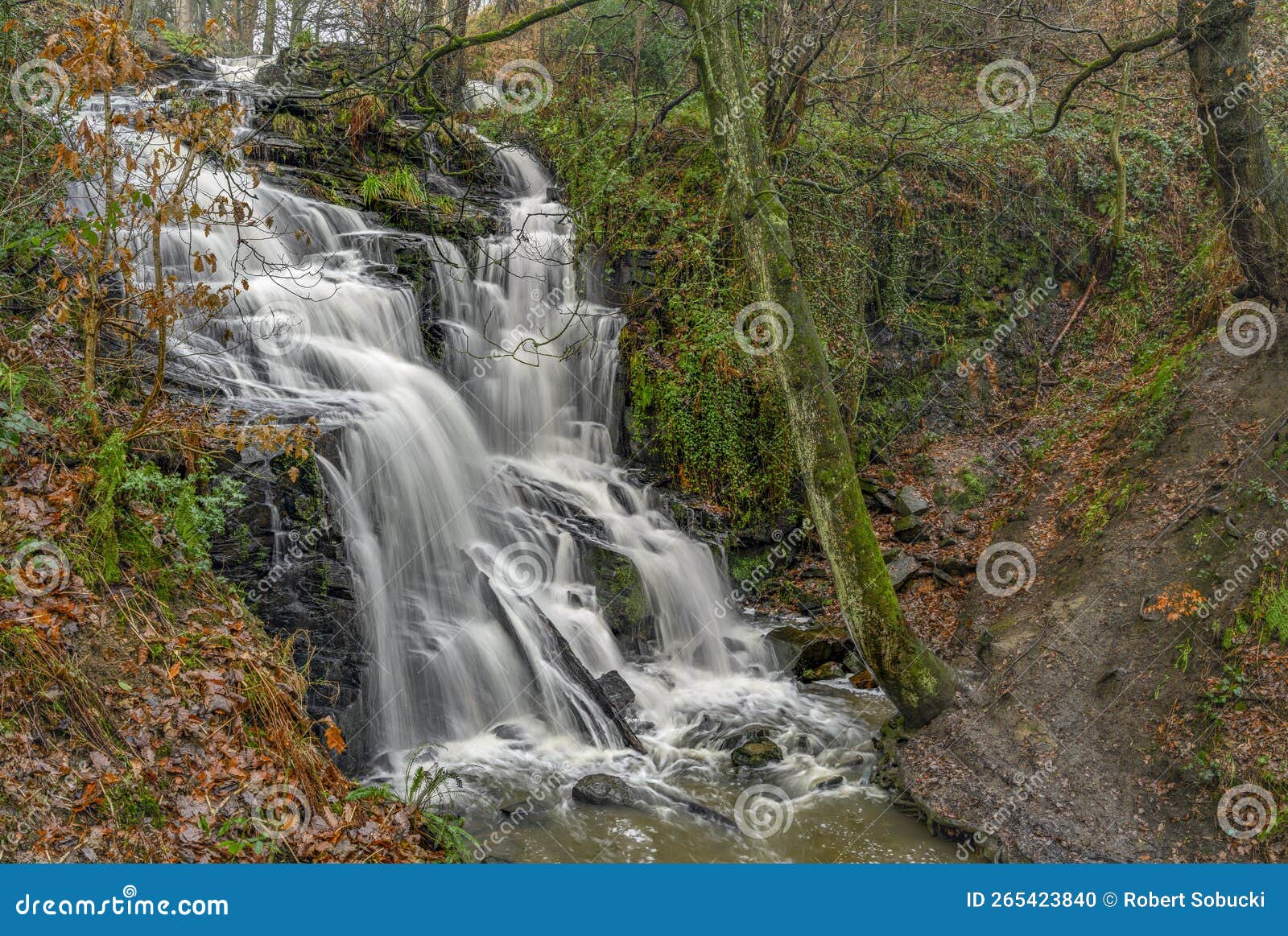 Small Waterfall among the Rocks. Stock Photo - Image of river, water ...