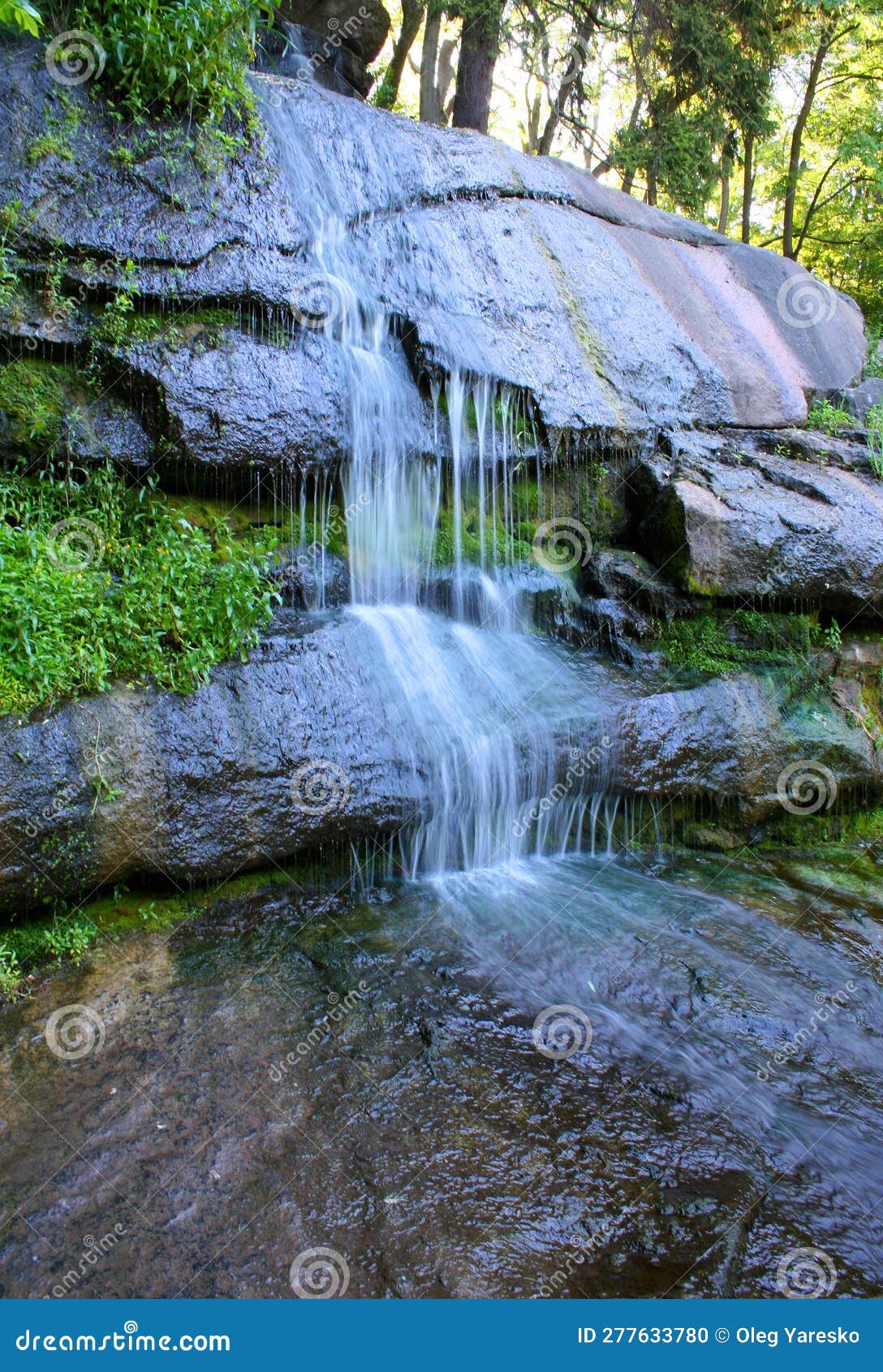 A Small Waterfall on a Stream Stock Photo - Image of nature, waterfall ...