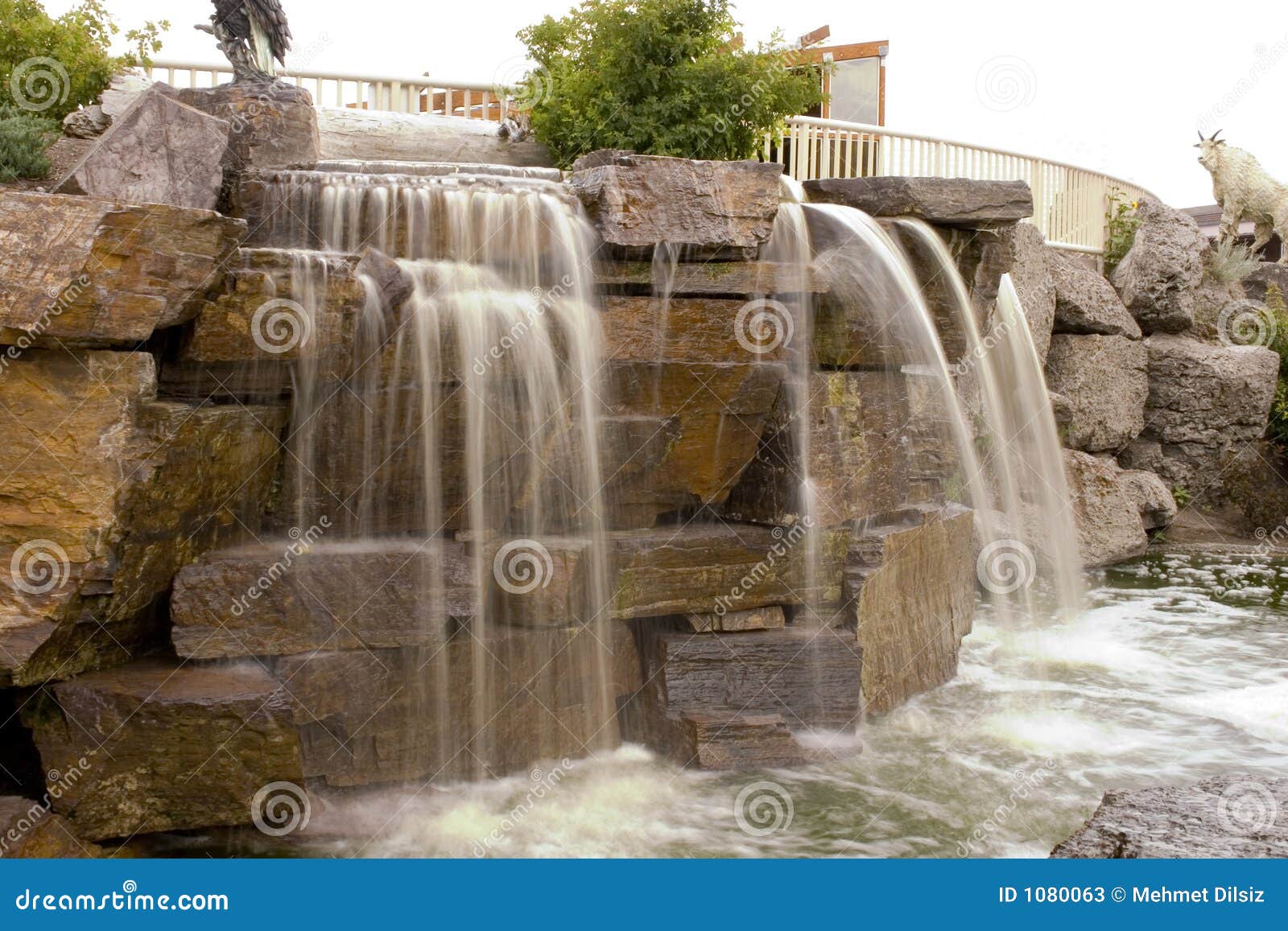 Small Waterfall In The Botanical Garden Stock Photography ...