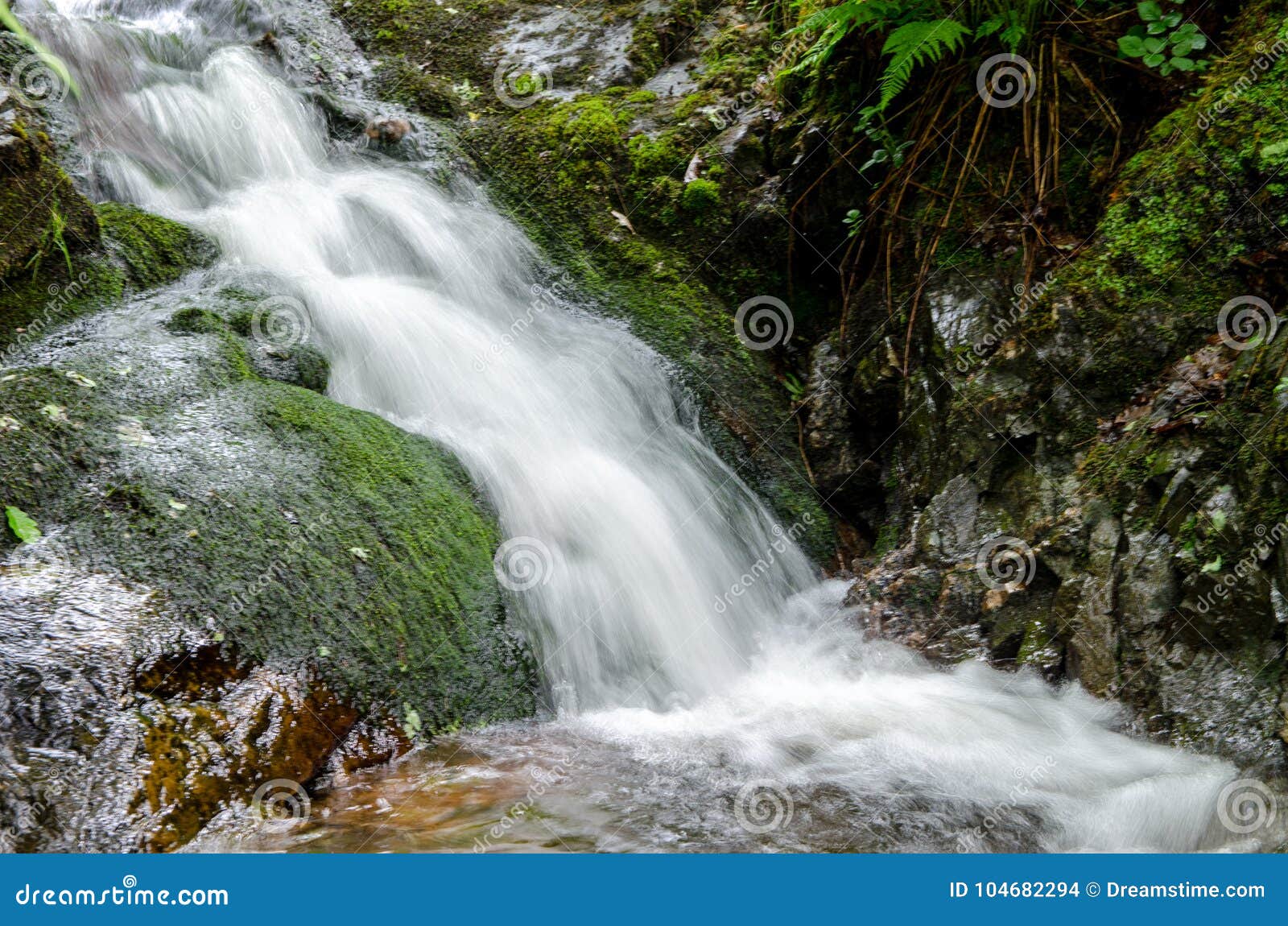 Small Waterfall at Tarn Hows Stock Photo - Image of beautiful, moss ...