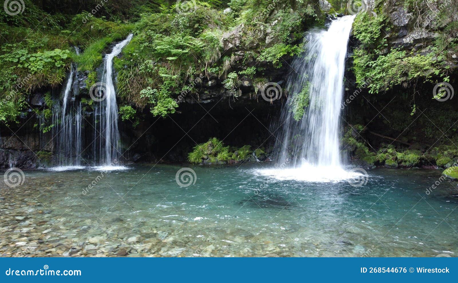 Small Waterfalls in the Forest Stock Photo - Image of leaves, outdoors ...