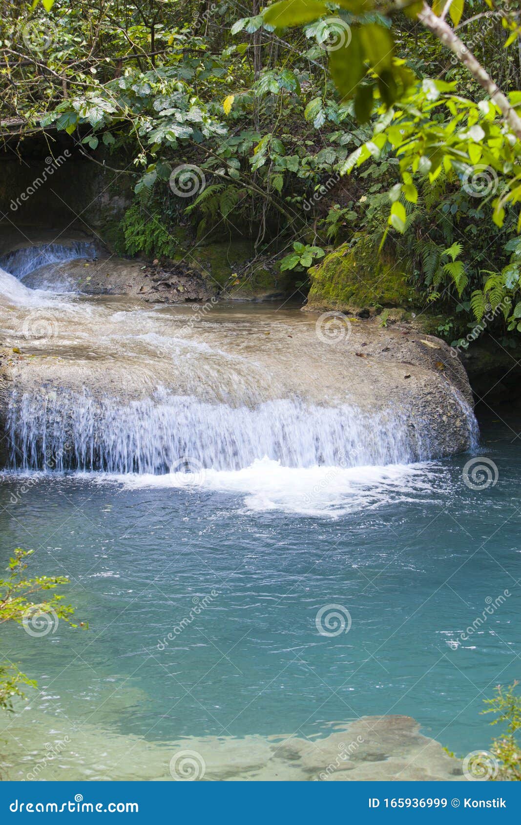 Small Waterfalls in the Jungle in Park Soroa. Cuba Stock Image - Image ...