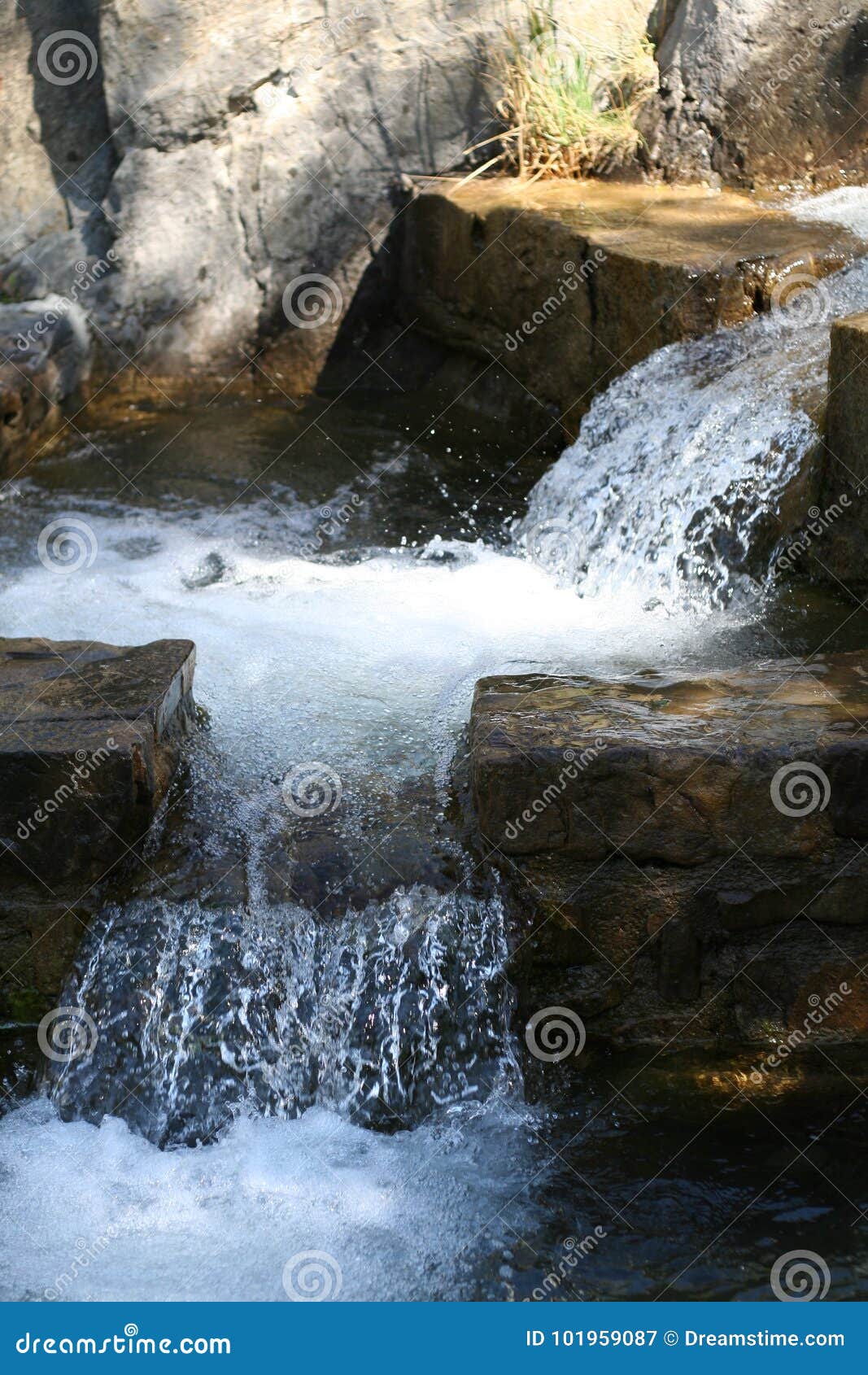 Small Waterfalls in the Mountains Stock Image - Image of waterfalls ...
